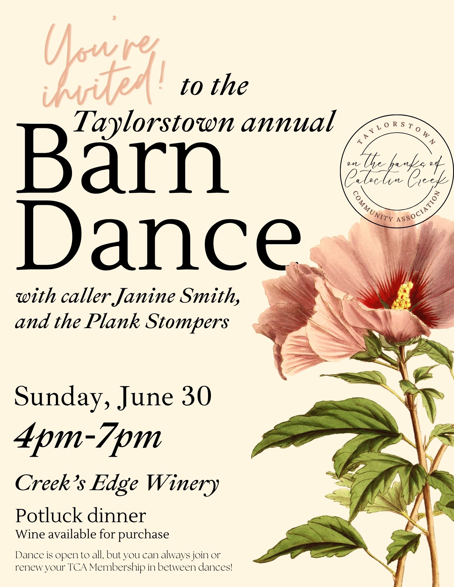 Join Us! 2024 Annual Barn Dance and Potluck – Taylorstown Community ...
